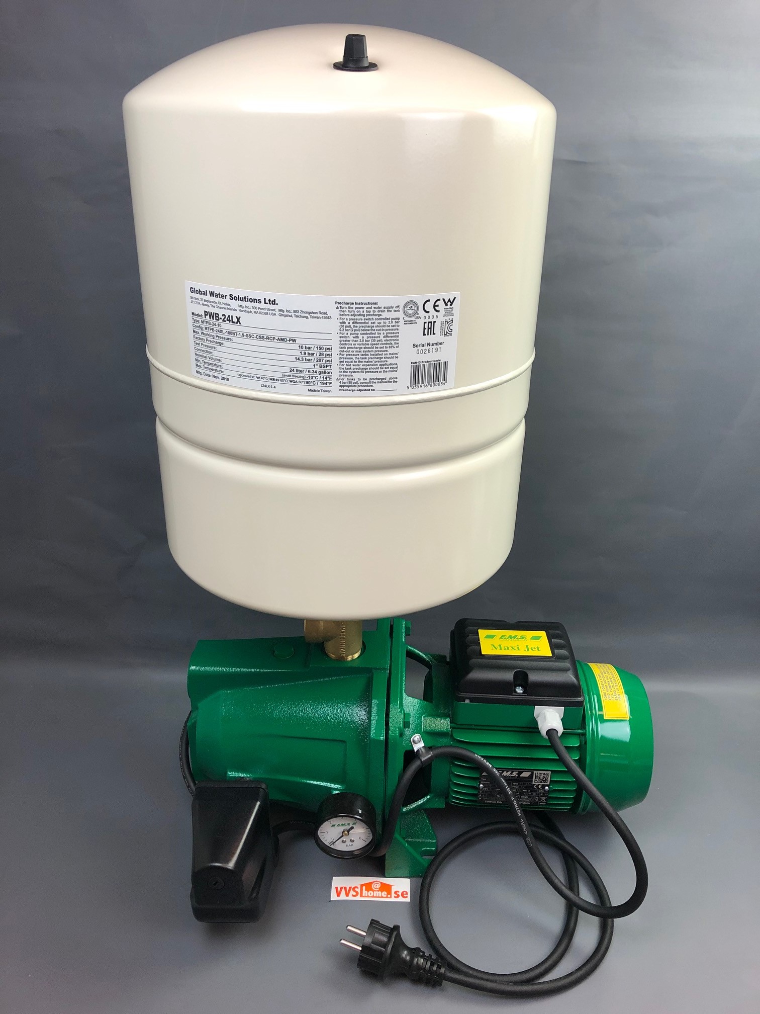 Köp EMS Maxi Jet 100 Komplett Pumpautomat 1 Fas - VVS home.se