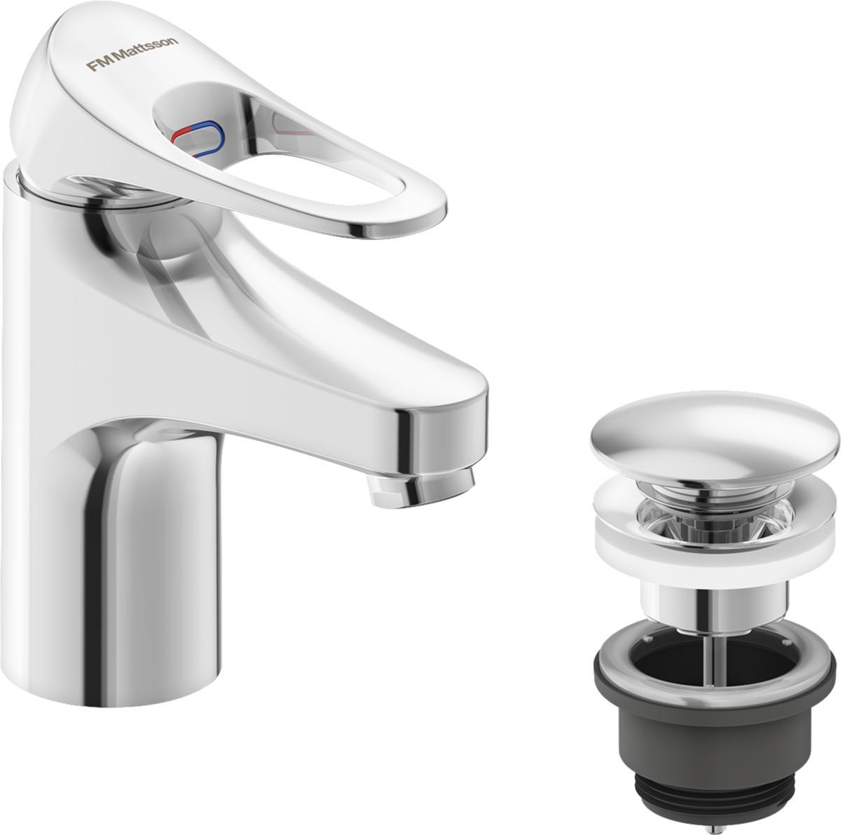 Köp FMM 9000XE Tvättställsblandare med push down-ventil - VVS home.se