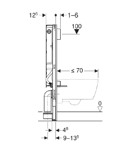 Köp Geberit WC-fixtur Duofix Sigma SAWA 112cm - VVS Home.se