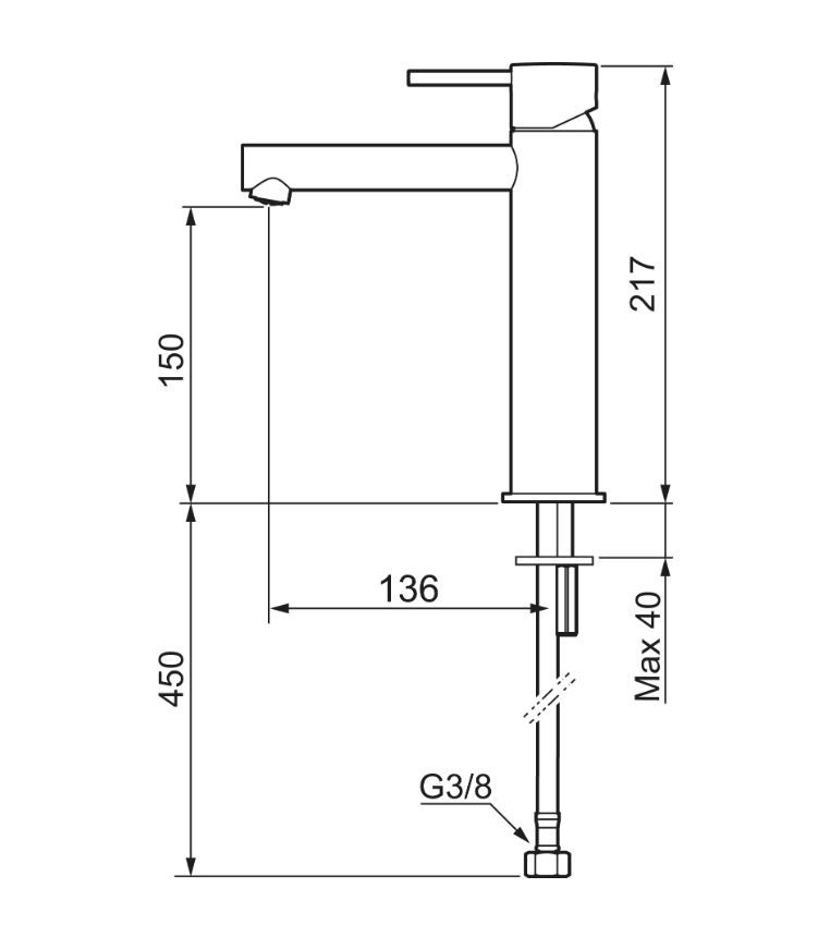 Köp Mora INXX II sharp medium tvättställsblandare - VVS home.se