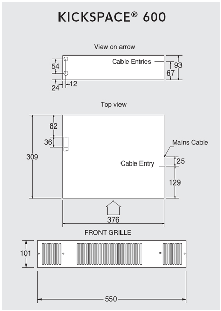 Köp Kickspace 600G fläktkonvektor 550 mm - VVS home.se